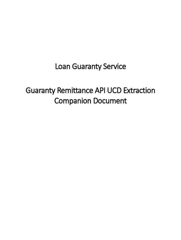 Fillable Online Guaranty Remittance UCD Extraction Companion Document Fax Email Print - pdfFiller