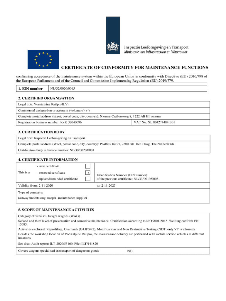Fillable Online ECM Certificate Template - GATX Rail Europe Fax Email ...