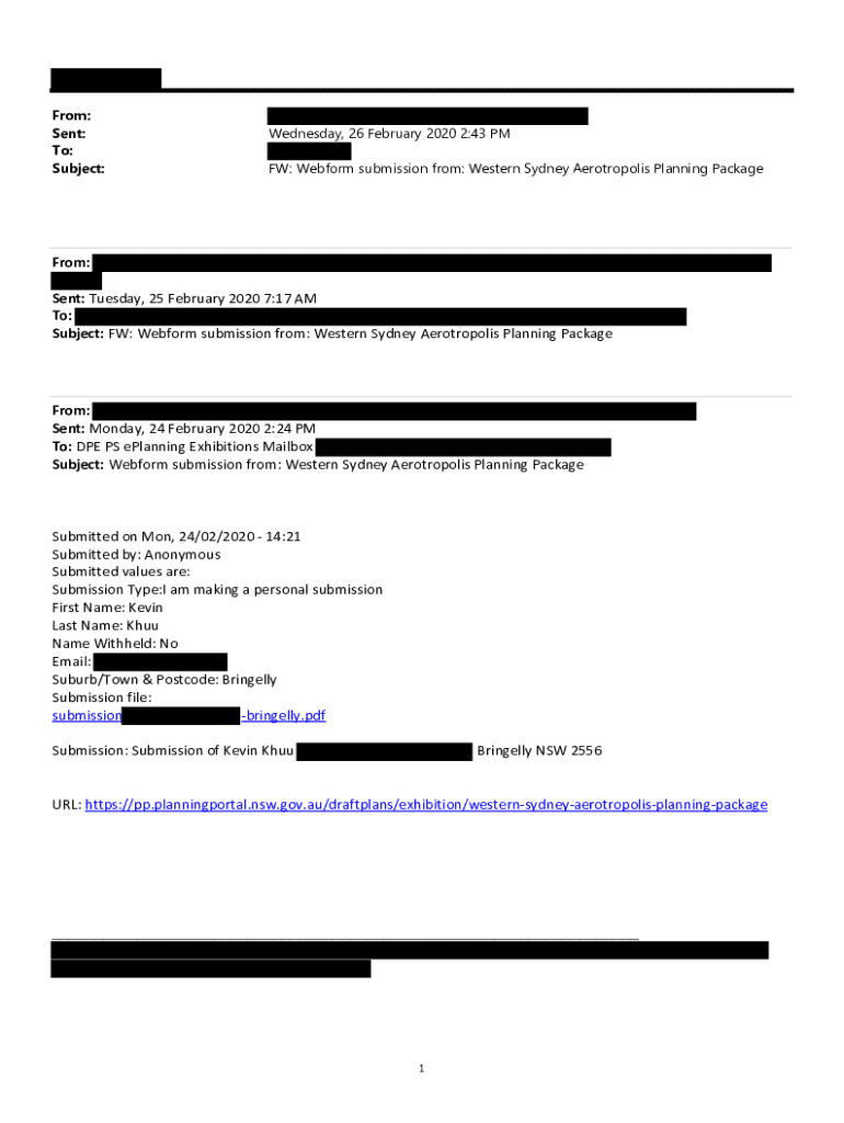 Fillable Online Webform submission from: Western Sydney Aerotropolis ... Fax Email Print - pdfFiller
