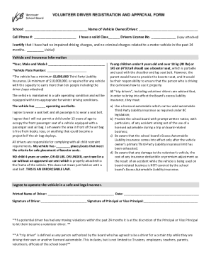 Fillable Online Volunteer Driver Authorization Form SA61 Fax Email Print - pdfFiller