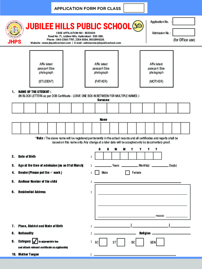 Fillable Online Application-Class-XI-1-12.pdf Fax Email Print - pdfFiller