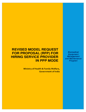 Fillable Online MODEL REQUEST FOR PROPOSAL (RFP) FOR HIRING SERVICE PROVIDER UNDER BIOMEDICAL ...