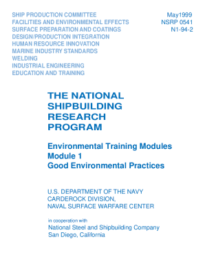 Fillable Online The National Shipbuilding Research Program ...
