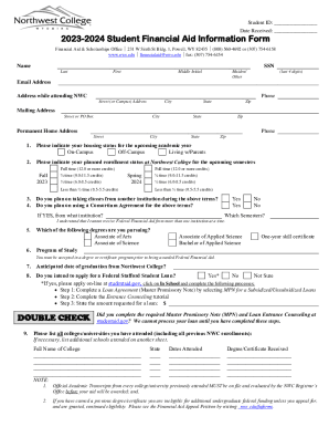 Fillable Online Financial Aid Forms - Powell Fax Email Print - pdfFiller