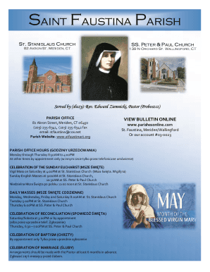 Fillable Online Saint Faustina Parish Fax Email Print - pdfFiller