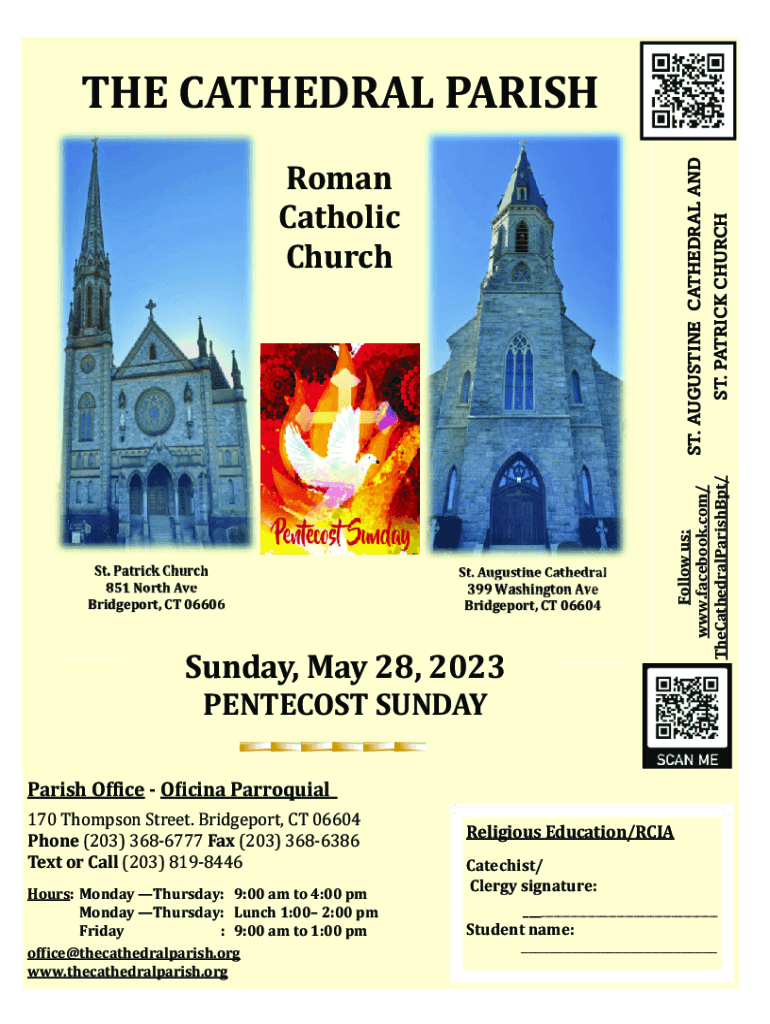 Fillable Online St. Augustine's Cathedral (See The Cathedral Parish) Fax Email Print - pdfFiller