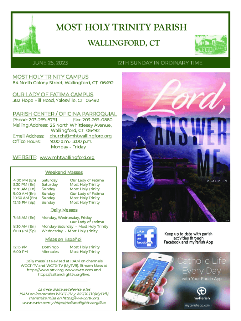 Fillable Online 53rd annual Parish Bazaar continues at Most Holy ...