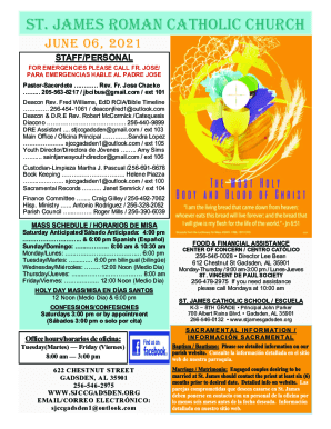 Fillable Online St. James Roman Catholic Church - PDF Free Download Fax ...