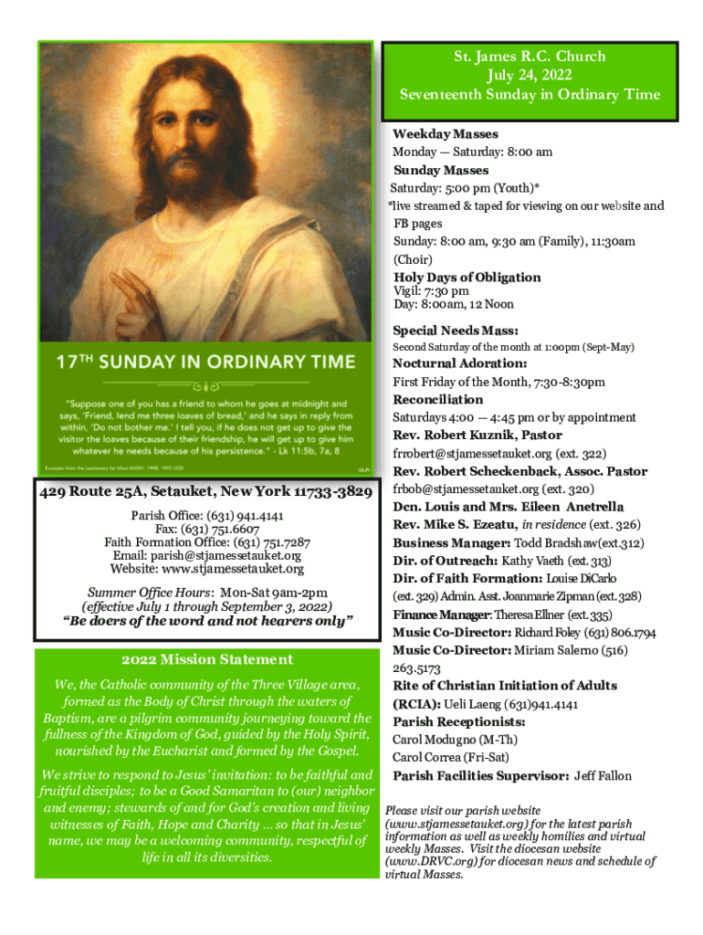 Fillable Online St. James - Davis, CA Fax Email Print - pdfFiller