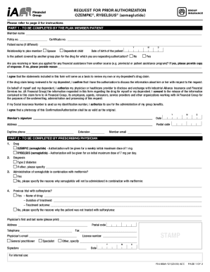 Fillable Online Rybelsus (semaglutide) Prior Authorization Request Form Fax Email Print - pdfFiller