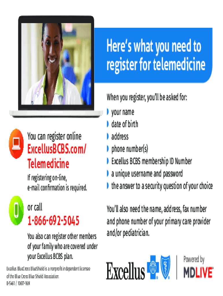 Fillable Online Here's what you need to register for telemedicine Fax Email Print - pdfFiller