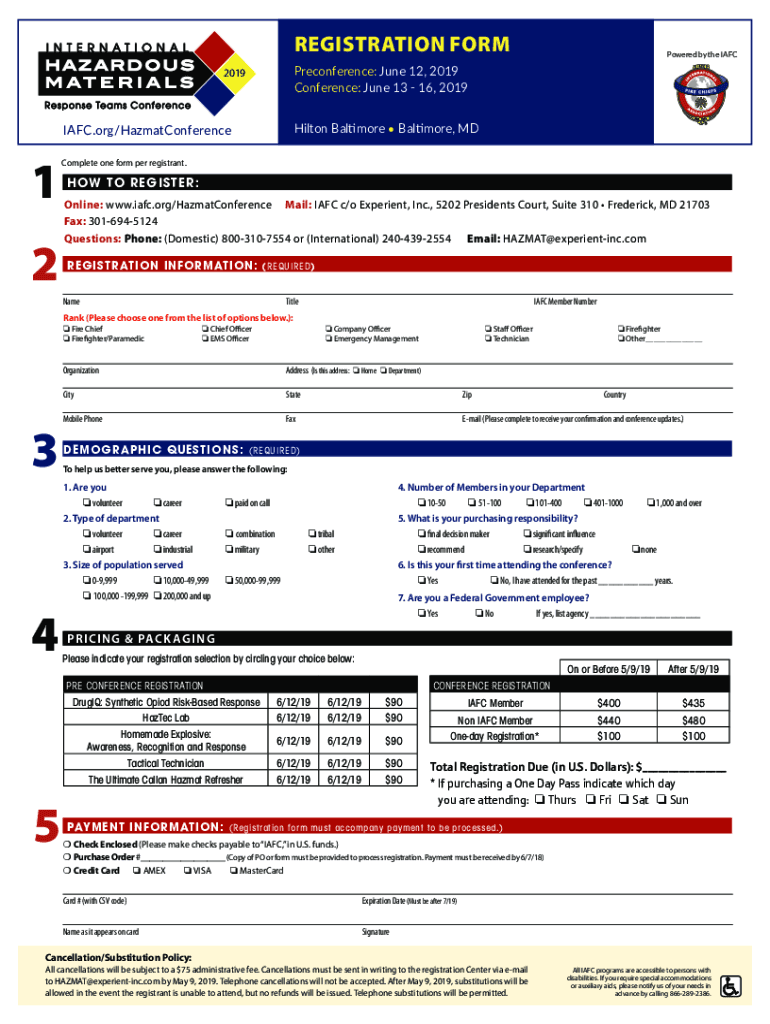 Fillable Online International Hazardous Materials Response Teams ...