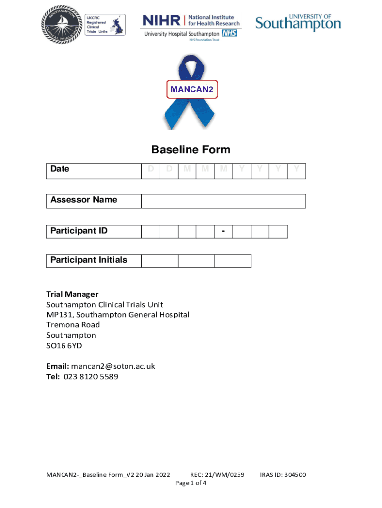 Fillable Online Baseline Form Fax Email Print - pdfFiller
