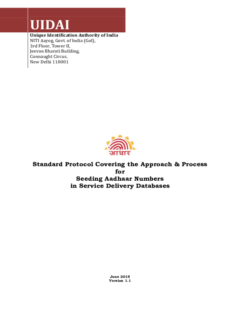 Fillable Online Approach For Aadhaar Seeding Fax Email Print - pdfFiller