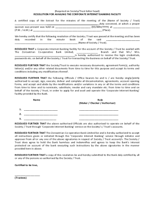 Fillable Online Board Resolution Sample Format Fax Email Print - pdfFiller