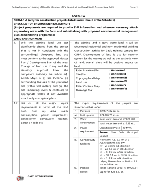 Fillable Online FORM-I A FORM-1 A (only for construction projects ...