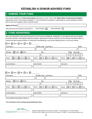 Fillable Online Corporate Donor Advised Fund Application Fax Email Print - pdfFiller