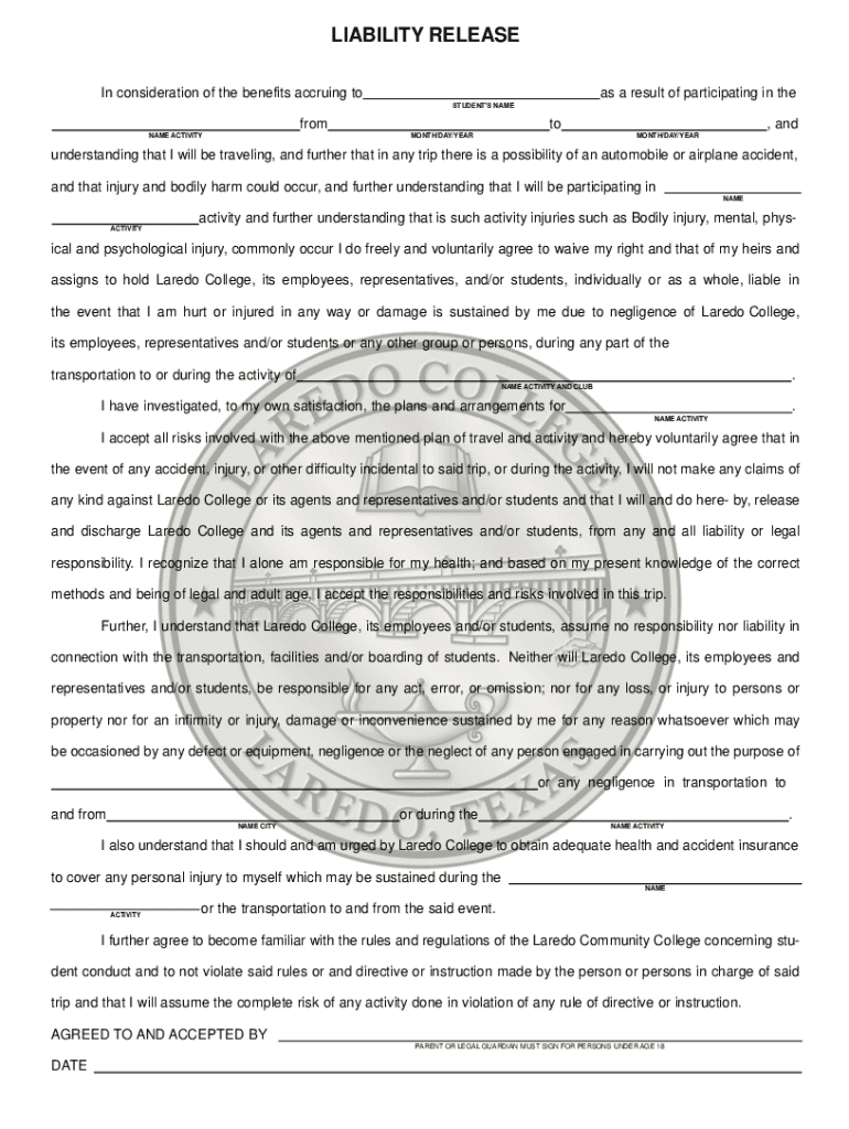 Fillable Online Liability Release Form.qxp Fax Email Print - pdfFiller