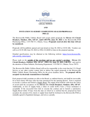 Fillable Online LEGAL NOTICE AND INVITATION TO BID B #033-21 The ...
