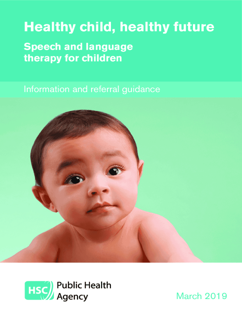 Fillable Online Children's Speech and Language Therapy Referral Guide ...