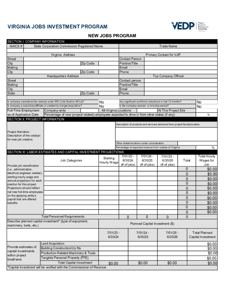Fillable Online VIRGINIA - Employment and Training Administration (ETA ...