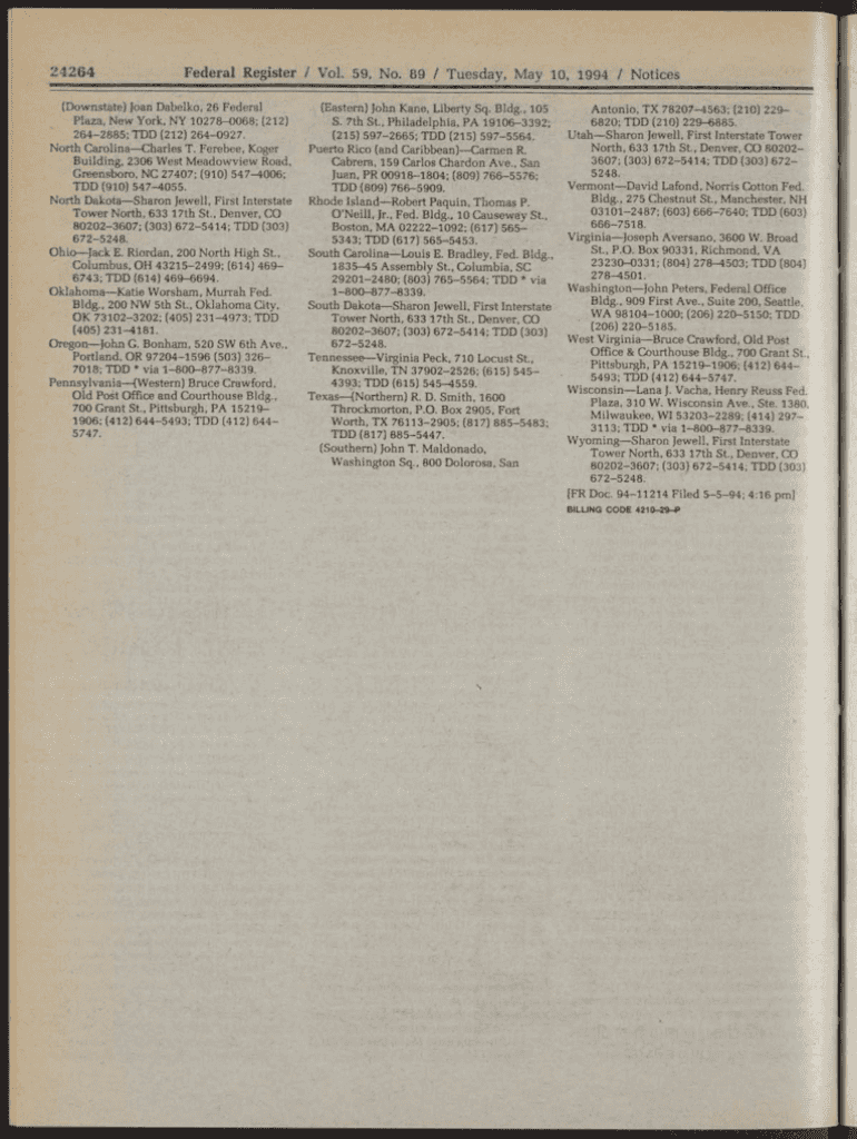 Fillable Online Federal Register / Voi Fax Email Print - pdfFiller