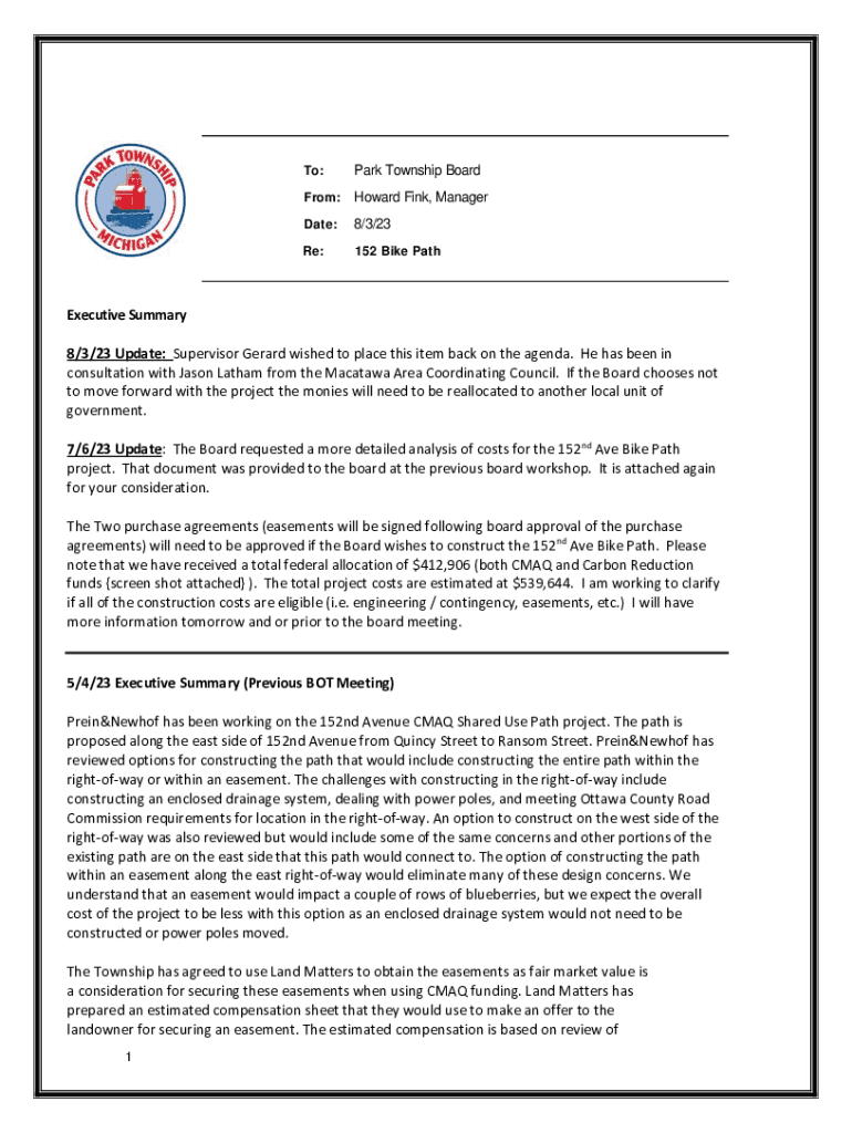 Fillable Online Executive Summary 8/3/23 Update Fax Email Print - pdfFiller