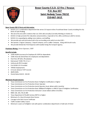 Fillable Online HOD Application - Texas Commission on Fire Protection ...