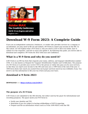 Fillable Online Easy and Fast Way to Download W-9 Form 2023 and Provide ...