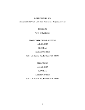 Fillable Online Residential Solid Waste Collection, Disposal and ...