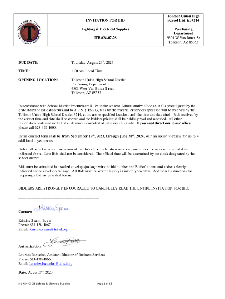 Fillable Online Procurement Notices - 41530 - Invitation to Bid: Supply ...