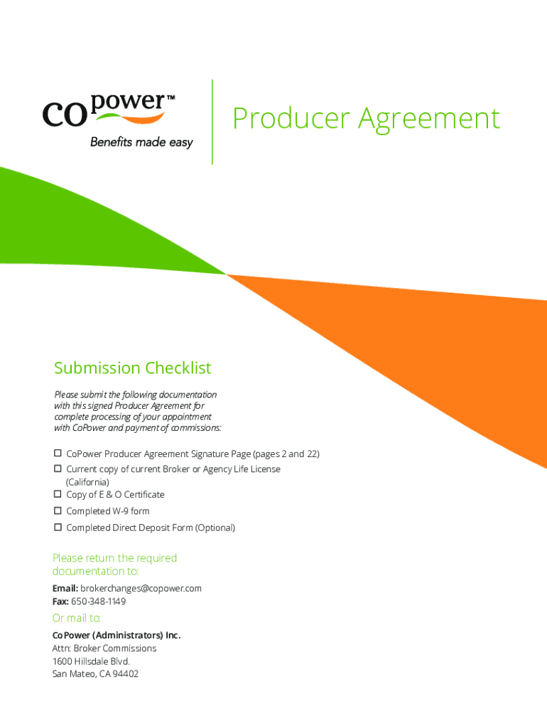 Fillable Online What is a Producer Agreement? Fax Email Print - pdfFiller