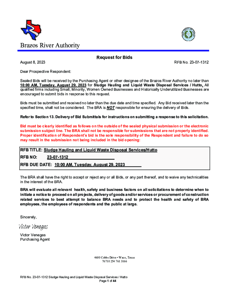 Fillable Online The Brazos River AuthorityAbout UsAbout the BRA ... Fax ...