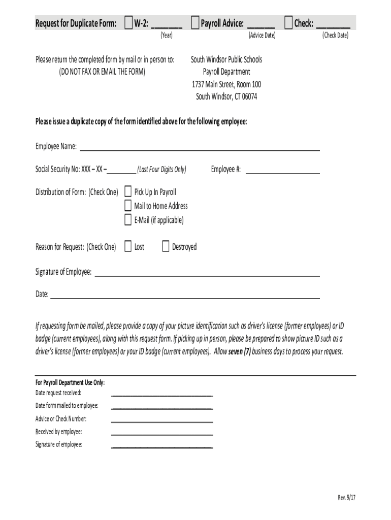 Fillable Online Request for Duplicate Form Fax Email Print - pdfFiller