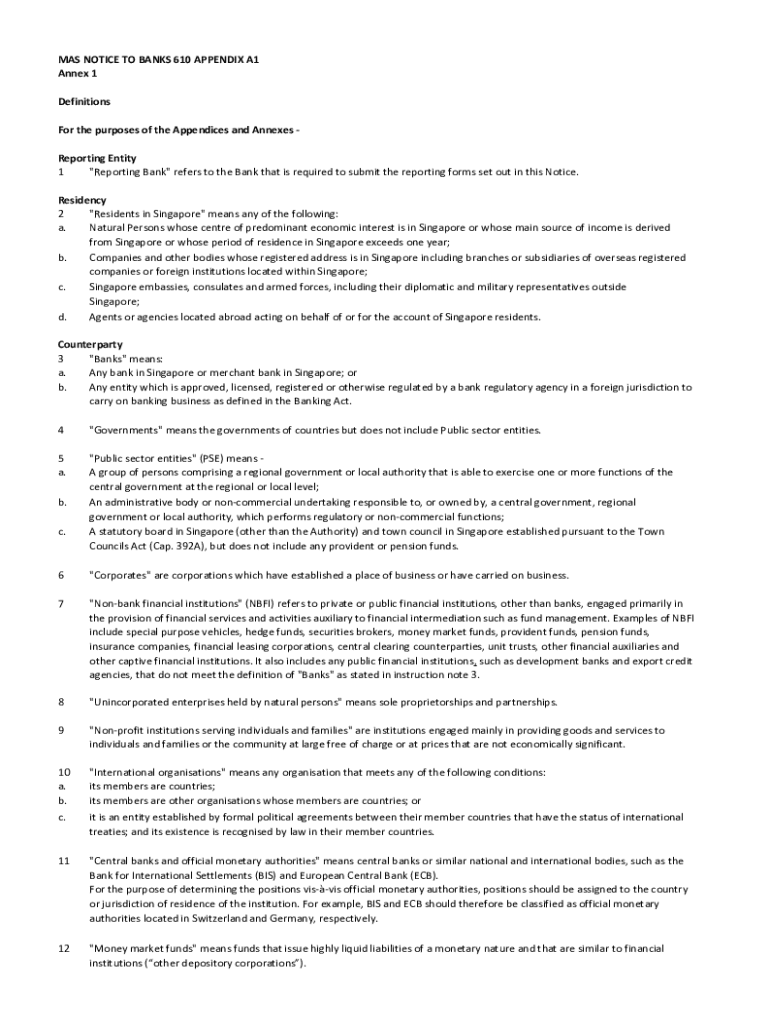 Fillable Online Proposed Revisions To MAS Notice to Banks 610 ...