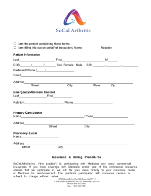Fillable Online I am the patient completing these forms.I am filling ...