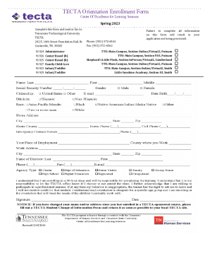 Fillable Online TECTA - Forms Fax Email Print - pdfFiller