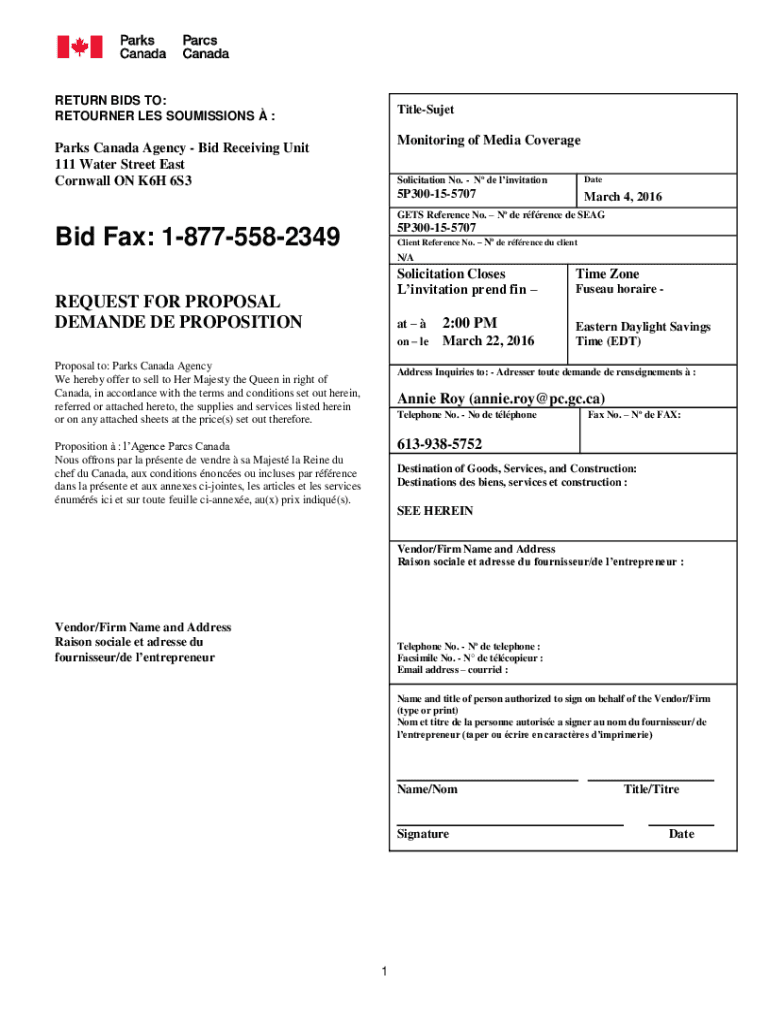 Fillable Online Parks Canada Agency 111 Water Street East Cornwall, ... Fax Email Print - pdfFiller