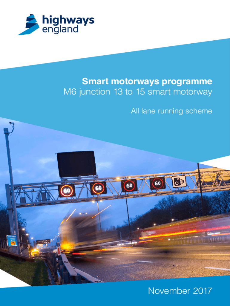 Fillable Online Smart motorways programme M6 junction 13 to 15 smart ...