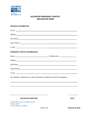 Fillable Online VOLUNTEER INFORMATION/APPLICATION FORM Fax Email Print ...