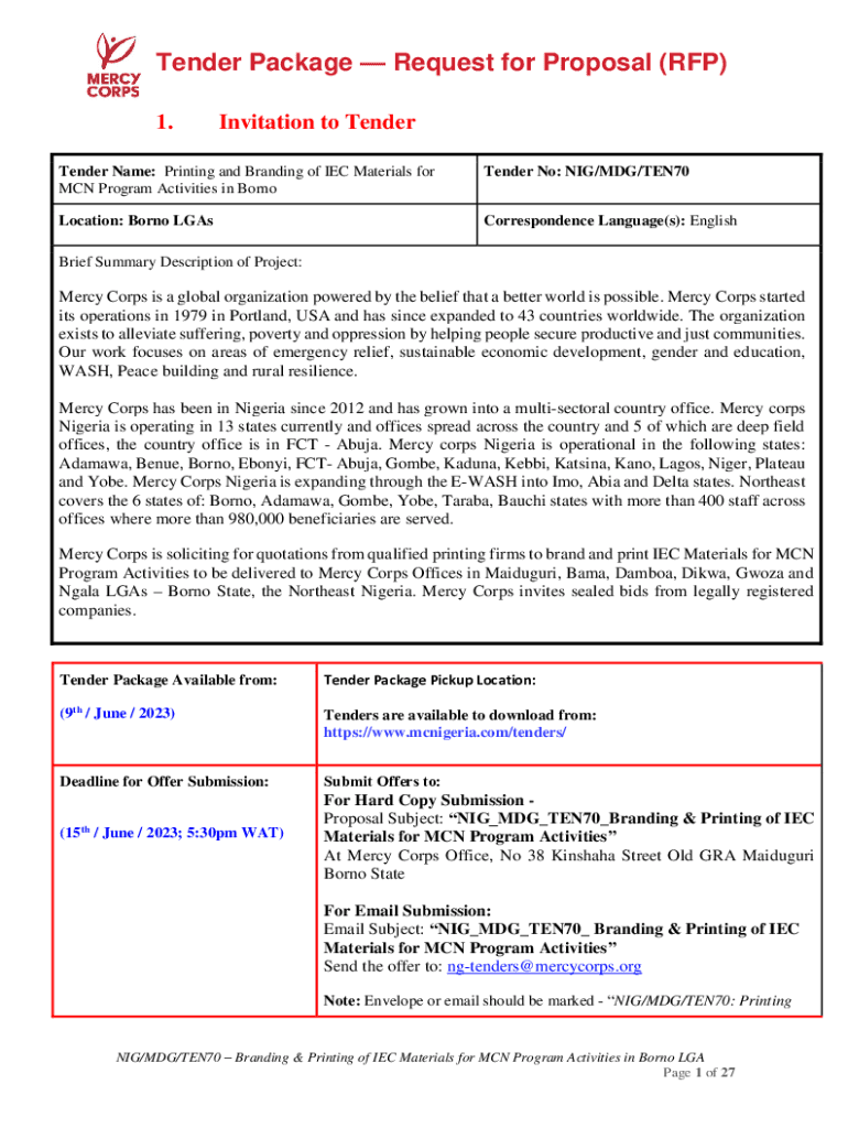 Fillable Online Tender Name: Printing and Branding of IEC Materials for ...