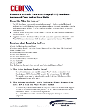 Fillable Online Instructions for completing the EDI enrollment form for ...
