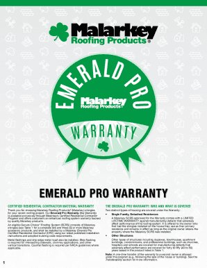 Fillable Online Shingle & Accessory Guide - EMERALD PRO WARRANTY Fax ...