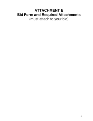 Fillable Online Bid Forms and Required Attachments Fax Email Print ...