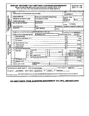 Fillable Online Income Tax Return Acknowledgement Fax Email Print ...