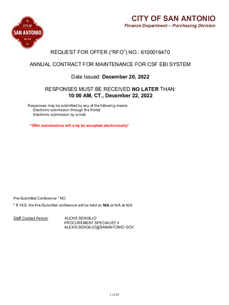 Fillable Online 6100016470- RFO Maintenance Agreement for CSF EBI ...