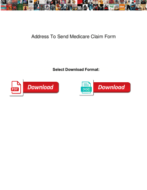 Fillable Online Address To Send Medicare Claim Form. Address To Send ...