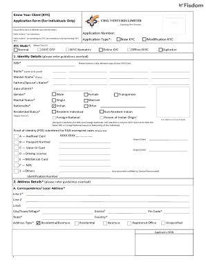 Fillable Online KNOW YOUR CLIENT (KYC) APPLICATION FORM ( For ... Fax Email Print - pdfFiller