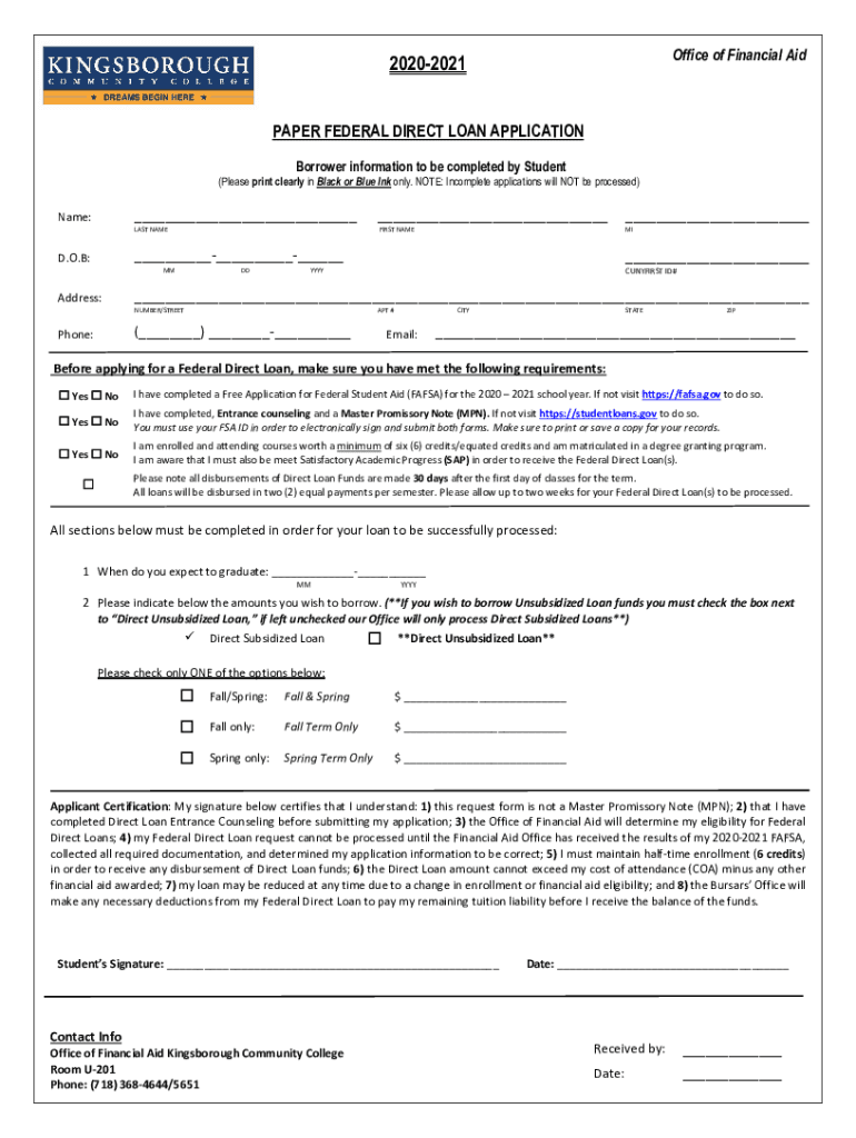 Fillable Online 1) Fill out the 2020-2021 Free Application For Federal ...