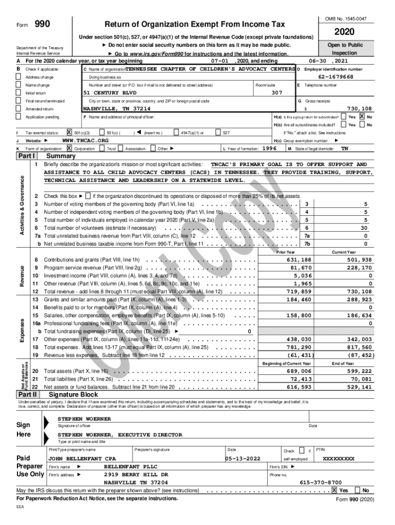 Fillable Online TNCAC-Form-990-2020.pdf Fax Email Print - pdfFiller